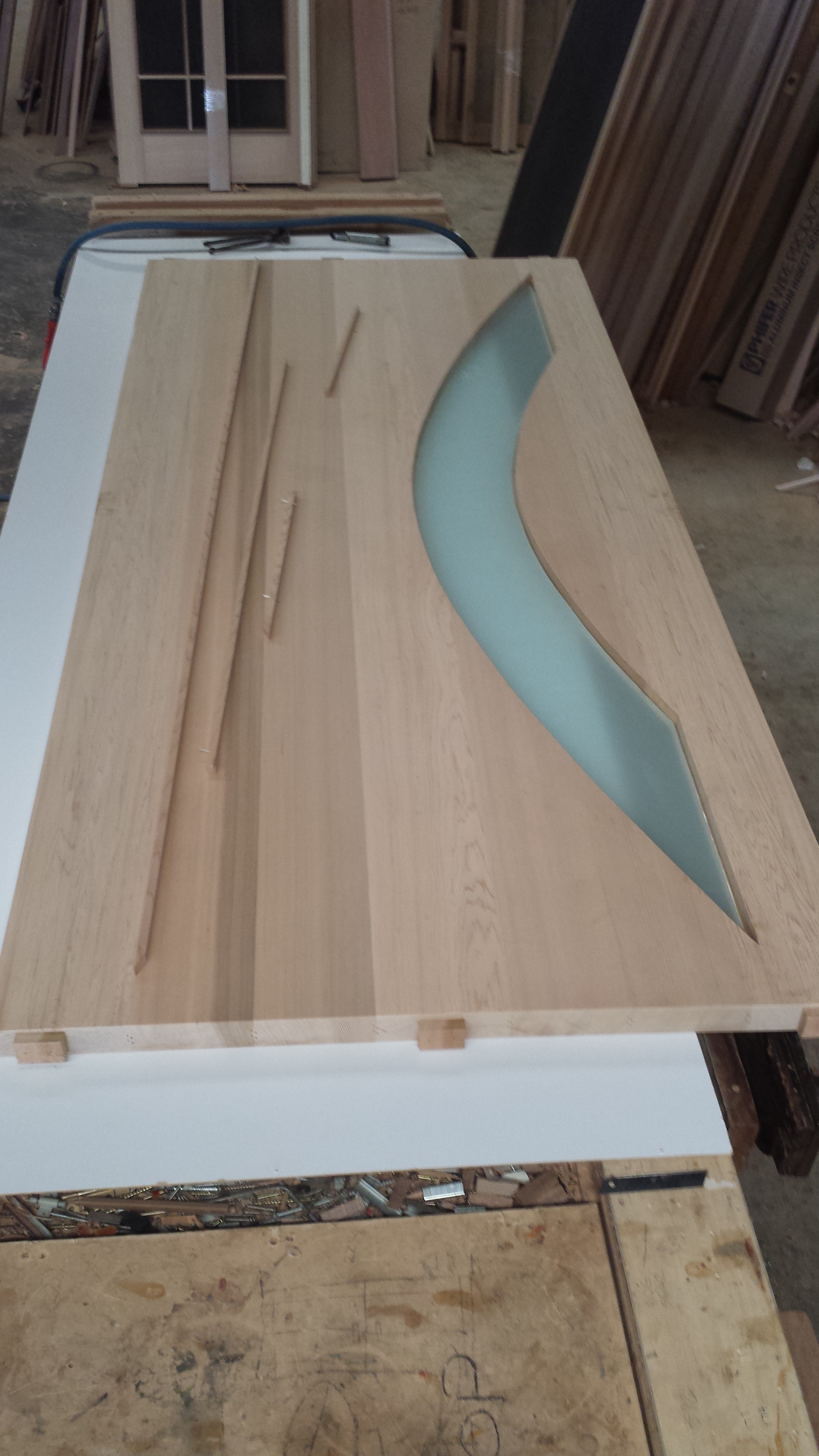 Western Red cedar cresent door – THE WINDOW MAN